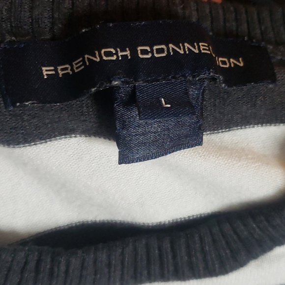 French Connection | Sweaters | French Connection Bw Striped Sweater Sz ...